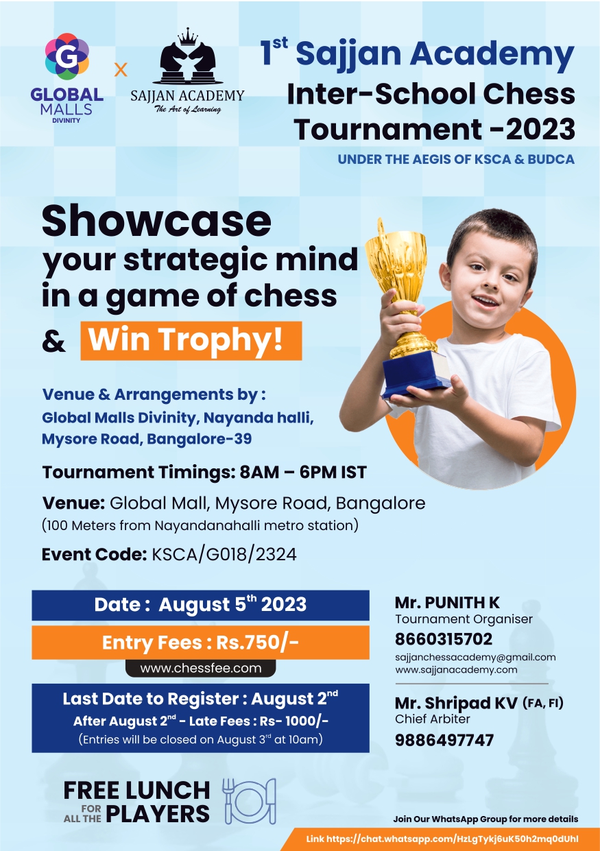 Interschool Chess Tournament – 2023 – Divinity Mall